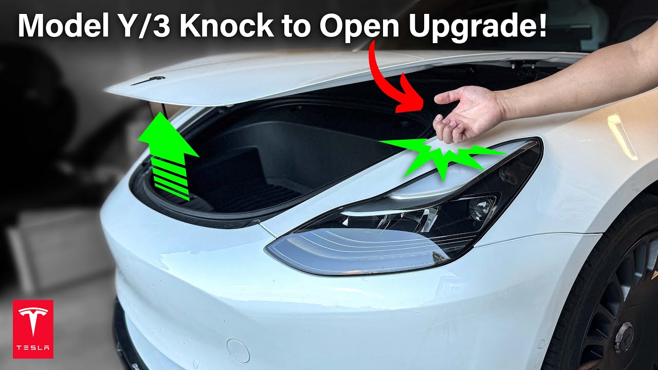 New Model Y/3 Power Frunk Knock to Open Upgrade! #tesla - YouTube