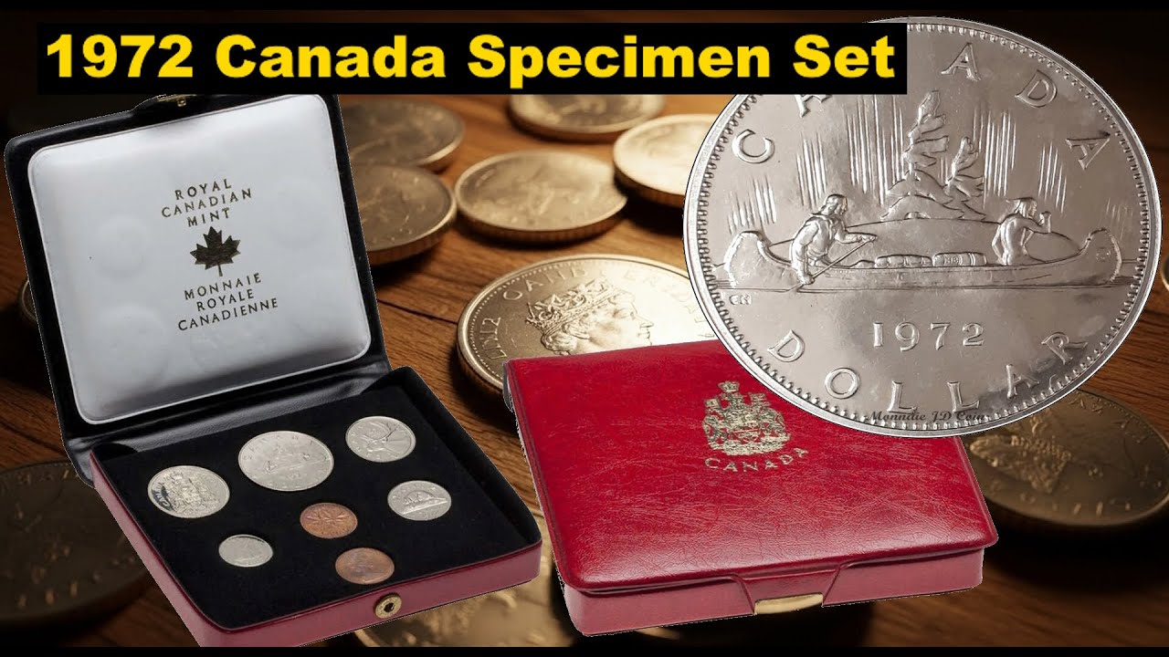 1972 Canada Specimen Set – Rare Double Penny Voyageur 7 Coin Set ...
