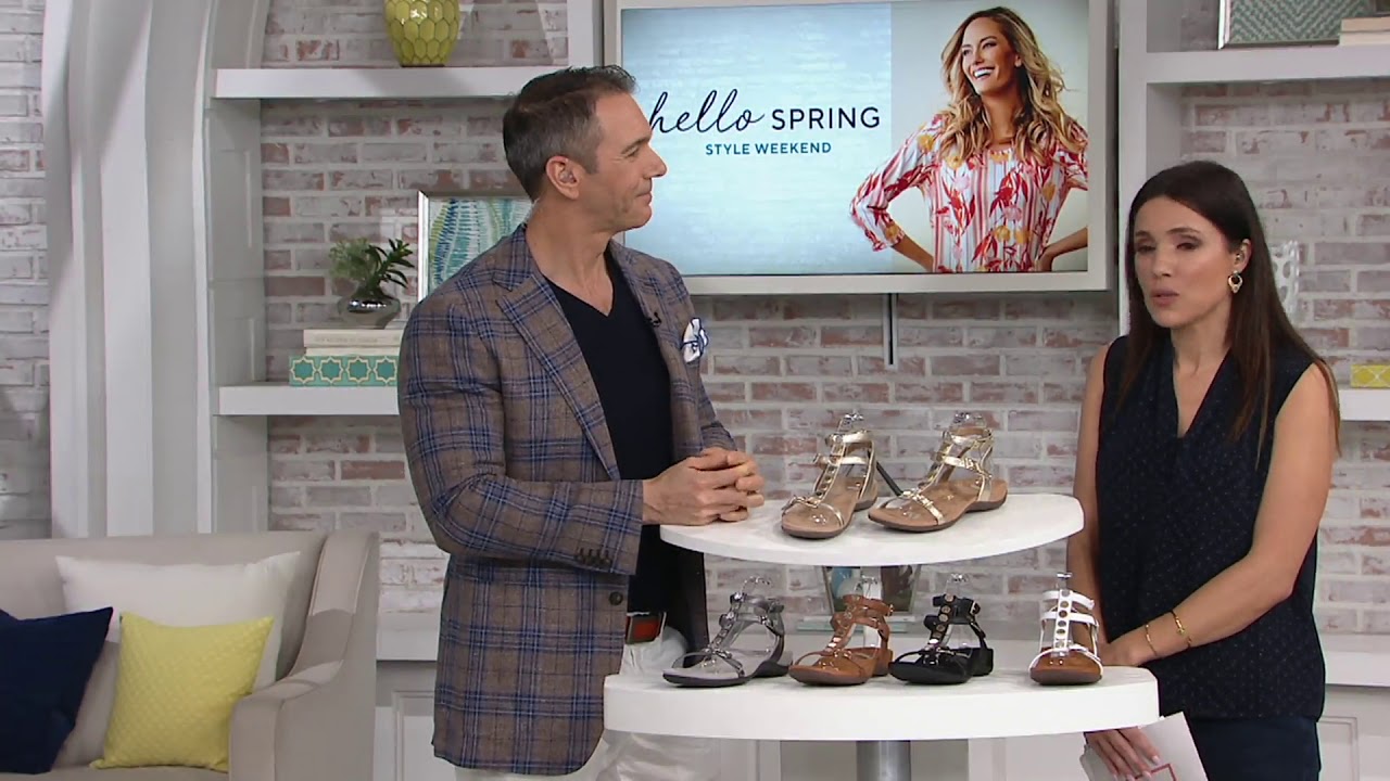 Vionic Leather Multi-Strap Sandals - Hailey on QVC - YouTube