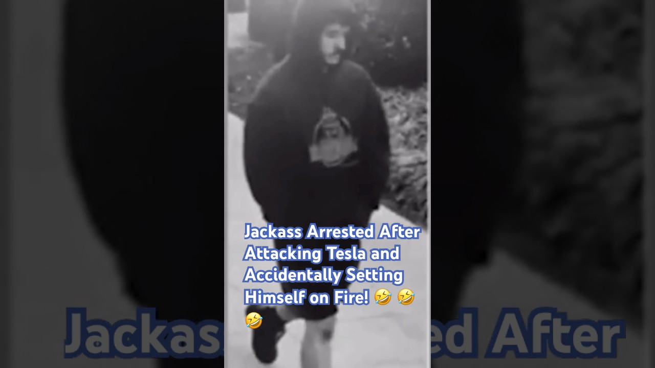 Jackass Arrested After Attacking Tesla and Accidentally Setting Himself ...