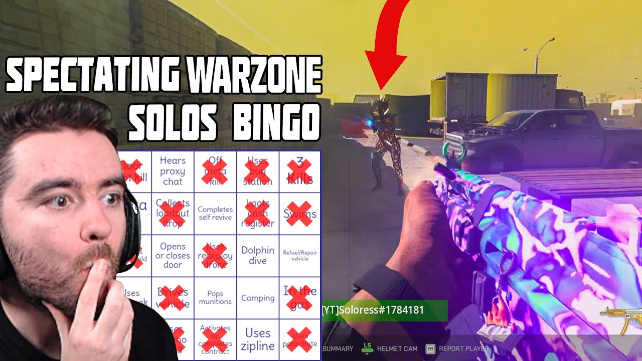 SICK - Warzone Solos Spectating Bingo - YouTube