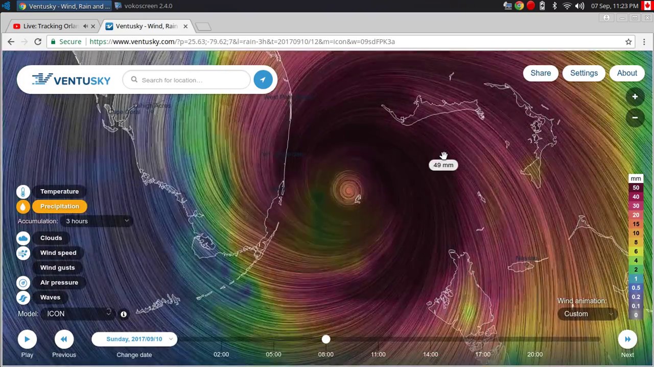 Hurricane Path Irma, Jose and Katia! Florida Caribbean (VentuSky) - YouTube