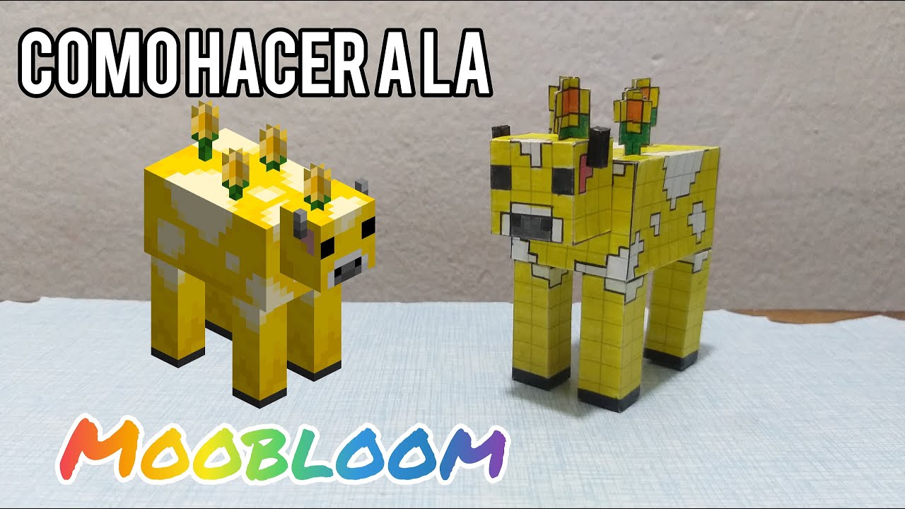 MINECRAFT/PAPERCRAFT-Cómo hacer a la Moobloom de papel - YouTube