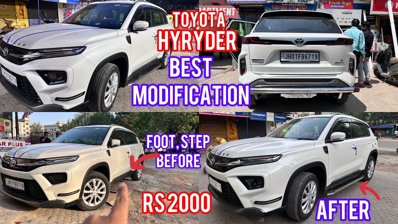 Toyota Urban Cruiser Hyryder. E model modification, Hyryder base to top ...