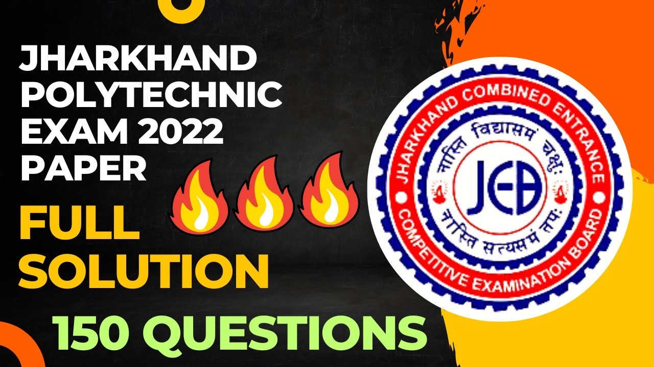 jharkhand polytechnic exam 2022 question paper full solution - YouTube