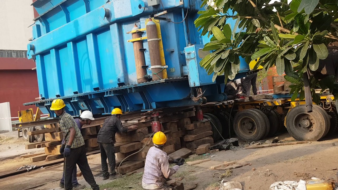 Unloading of Generator Transformer make telk - YouTube