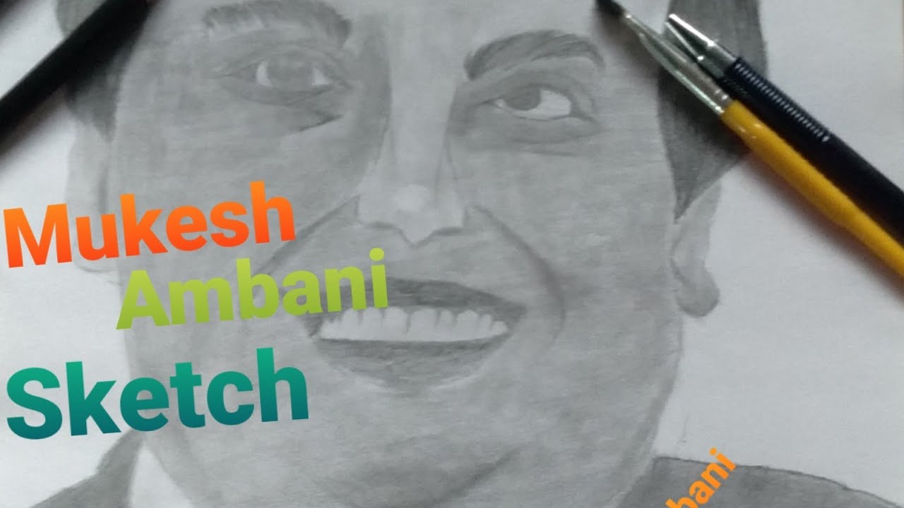 Mukesh Ambani Sketch Tutorial Part- 3. Full shading and blending. - YouTube