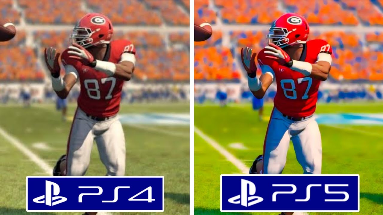 EA Sports College Football 25 PS4 vs PS5 Graphics Comparison - YouTube