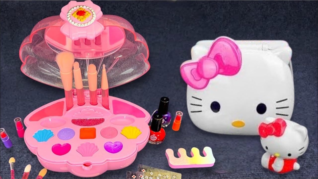 7:38 minutes Satisfying with Unboxing Hello Kitty Cosmetics (makeup)💄 ...