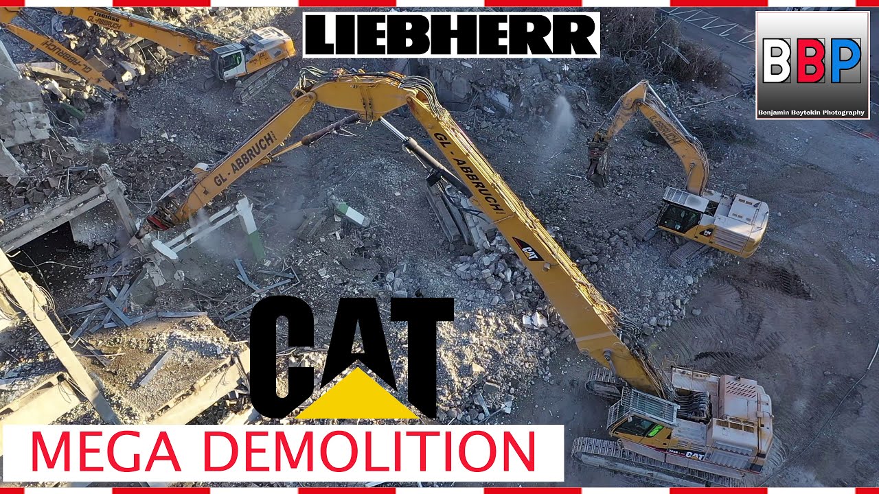 CAT 365B & Liebherr R 950, Abbruch / Demolition, Stuttgart, Germany, 15 ...