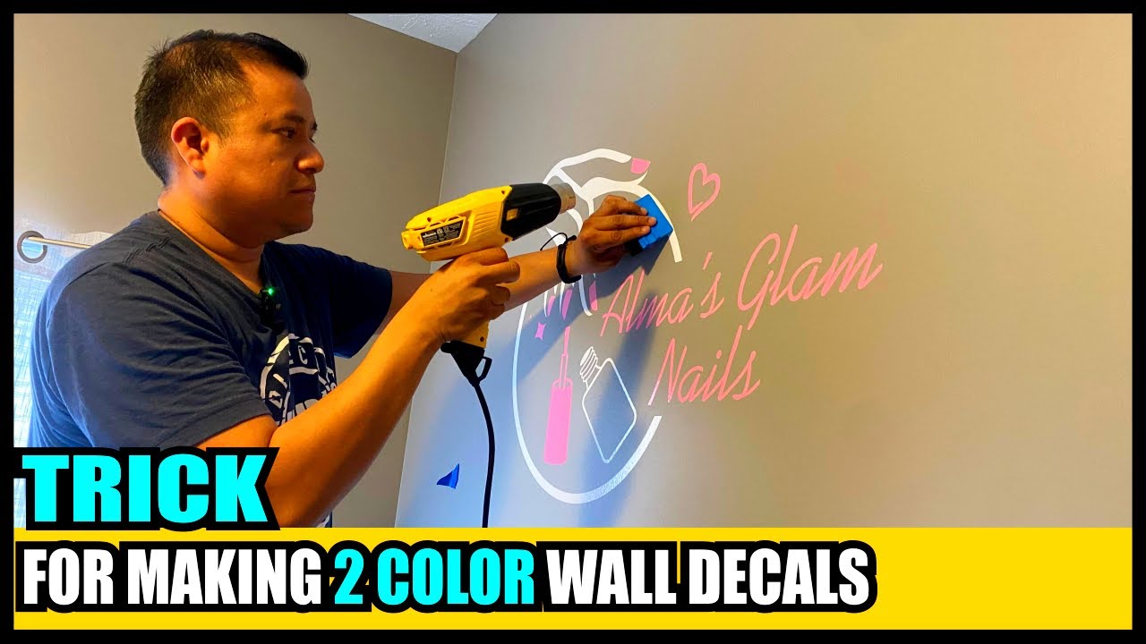 TRICK For Making A 2 Color WALL DECAL - YouTube