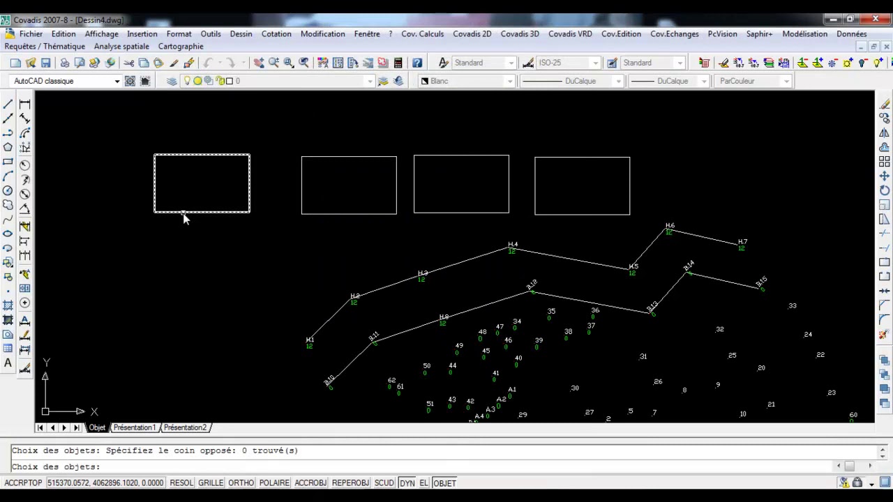 Dessin et édition des points topo sur covadis - YouTube