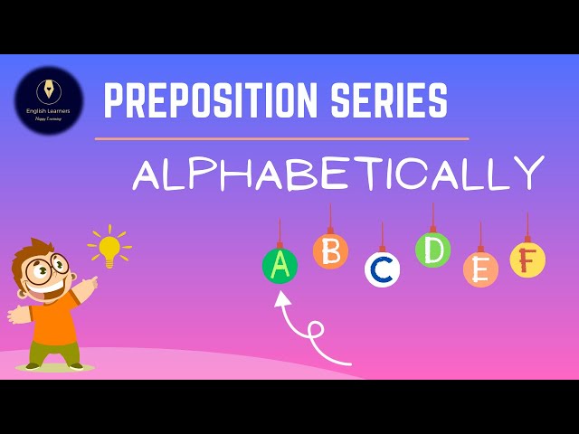 List Of Prepositions In Alphabetical Order