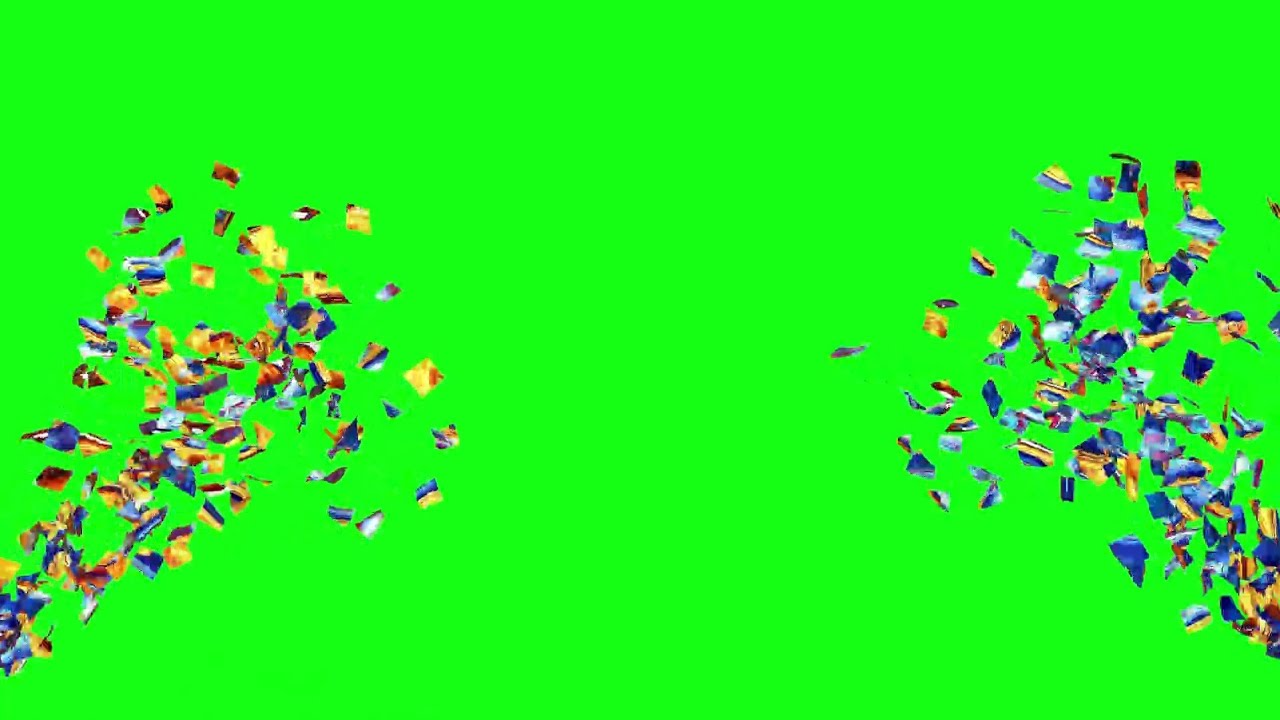 Confetti green screen new - YouTube