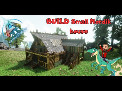 "ARK BUILD" SMALL NORDIK HOUSE "speed build" - YouTube