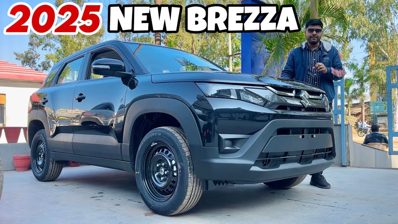 2025 BREZZA New Vxi Black Colour Updated Model || Maruti Suzuki BREZZA ...