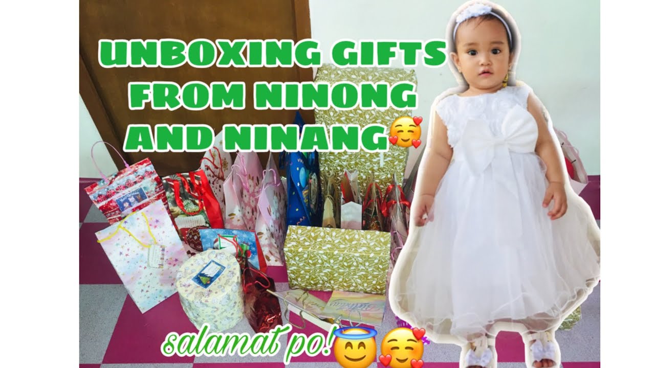 UNBOXING GIFTS FROM NINONG AND NINANG AFTER BAPTISM😇🥰 - YouTube
