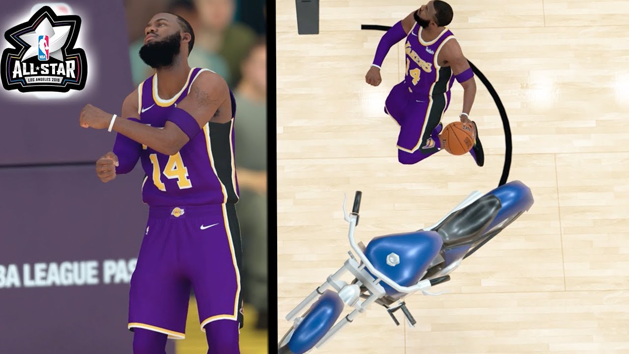 ALL STAR DUNK CONTEST! 360 Dunk Over Motorcycle! NBA 2k19 MyCareer Ep ...