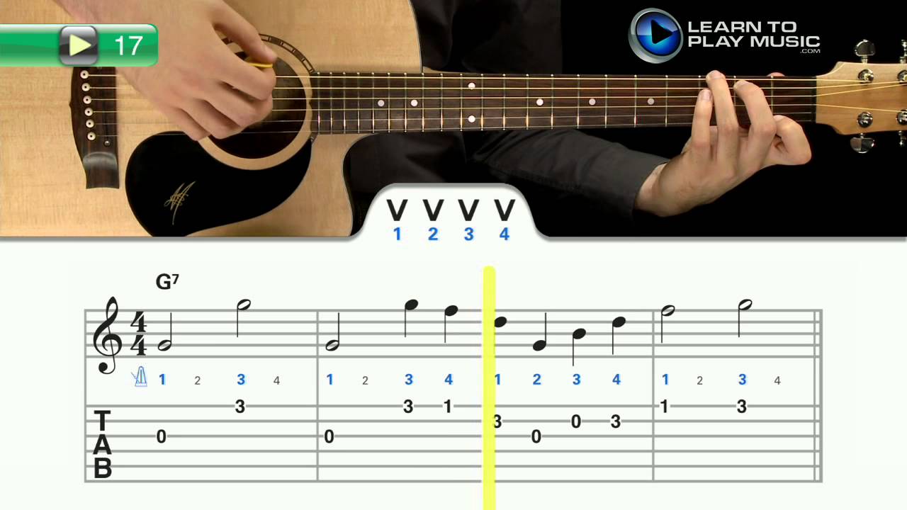 Ex017~R1 Progressive Guitar Method Book 1 Notes Chords & Rhythms with ...