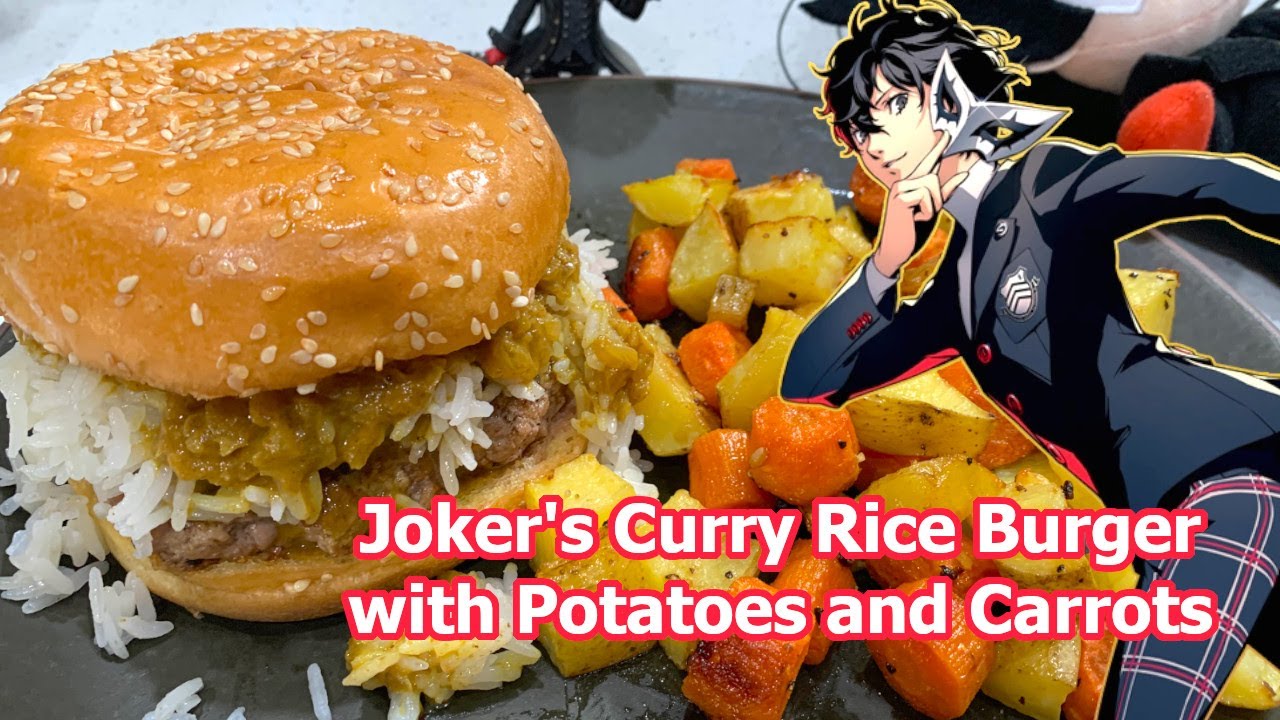 Joker's Curry Rice Burger with Potatoes and Carrots - YouTube