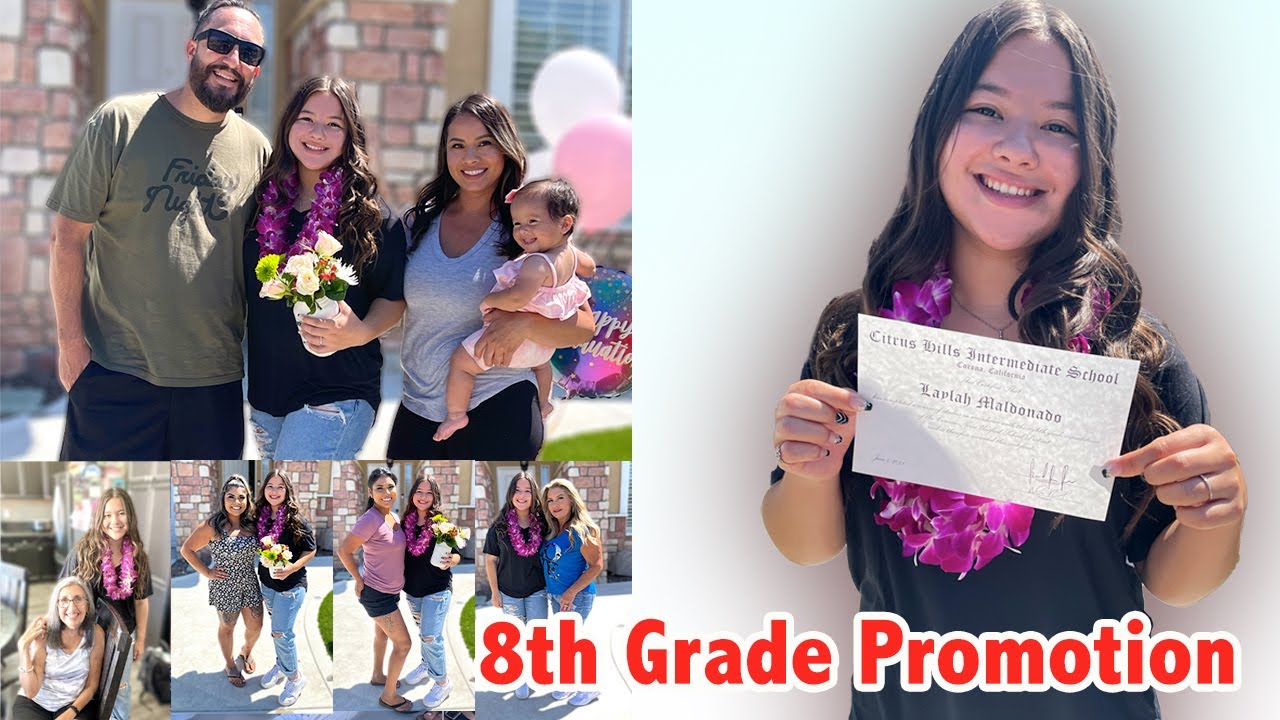 OUR DAUGHTER'S 8TH GRADE PROMOTION! - YouTube
