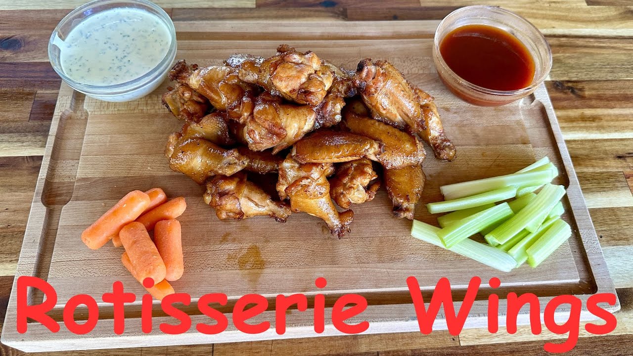 Rotisserie Wings on the Weber Kettle - YouTube