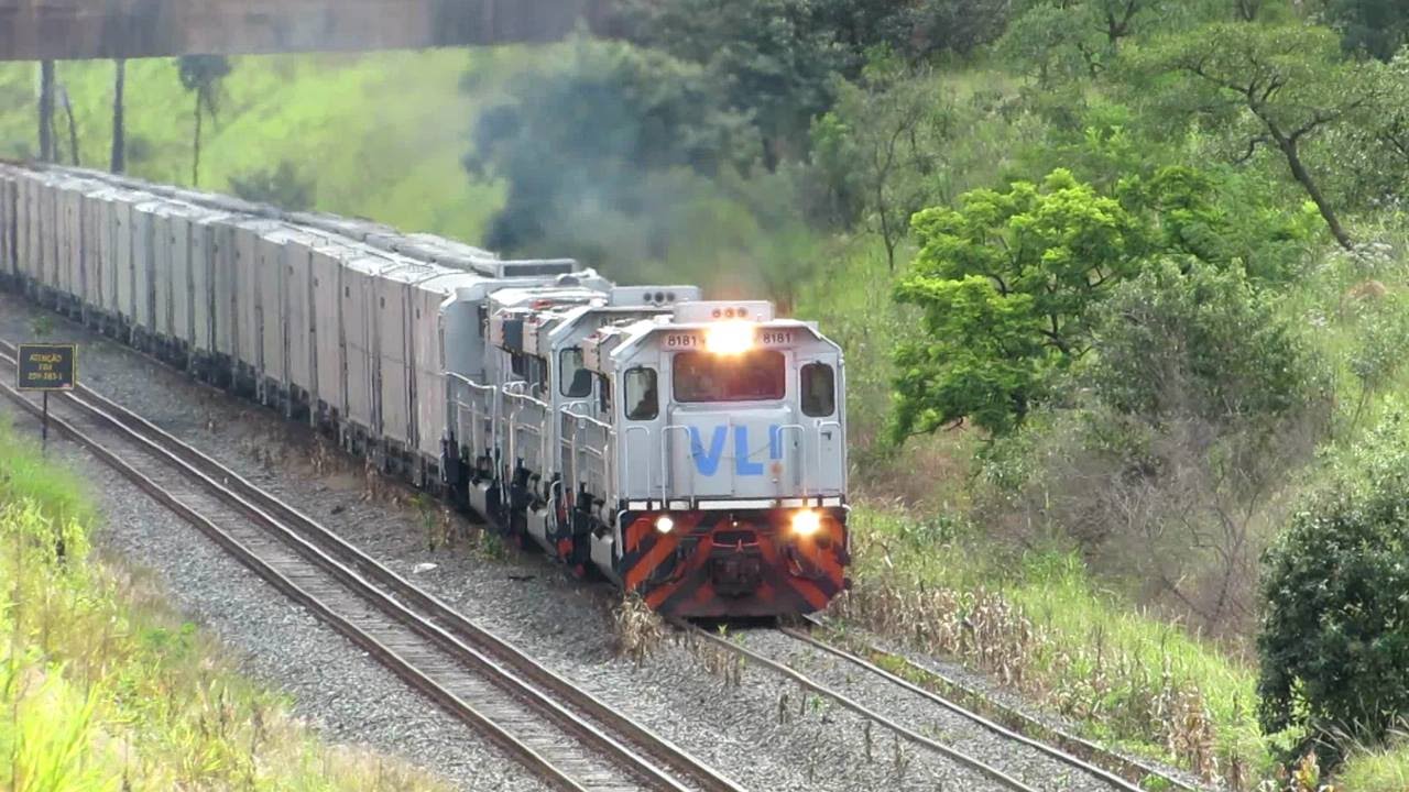 EMD GT46 VL! -Trem com 81 Vagões. - YouTube
