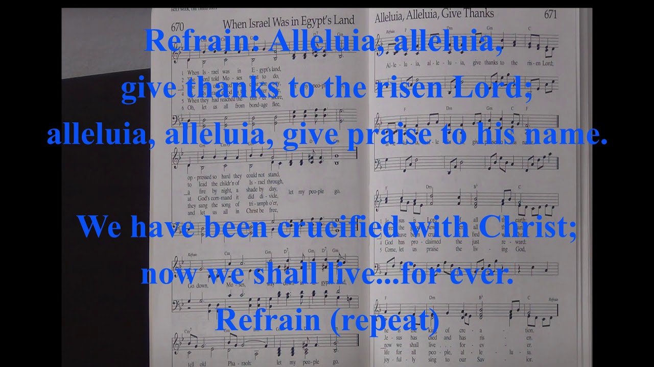 Hymn: Alleluia, Alleluia, Give Thanks WOV 671 - YouTube