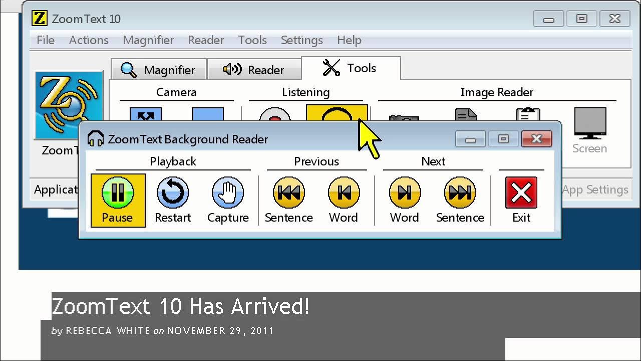 ZoomText 10 Tips and Tricks - Using Background Reader in Google Chrome - YouTube