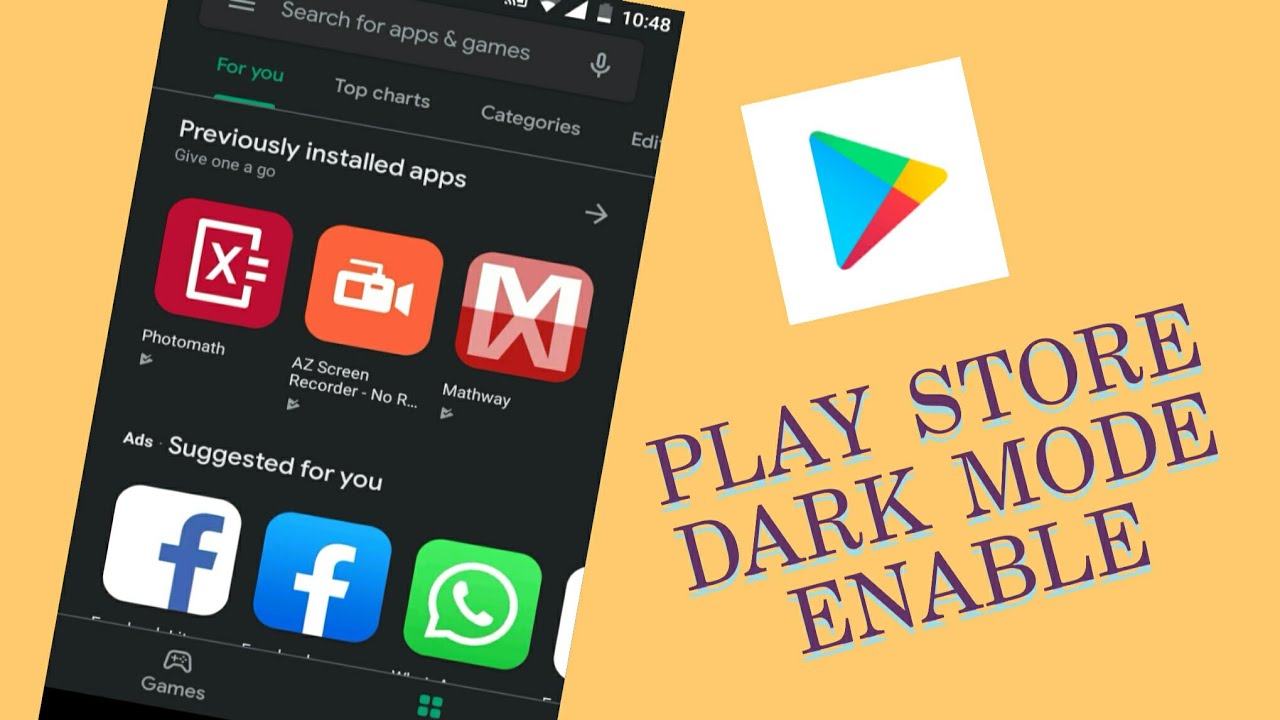 How to Enable play store DARK MODE | play store ka dark mode kesa ...