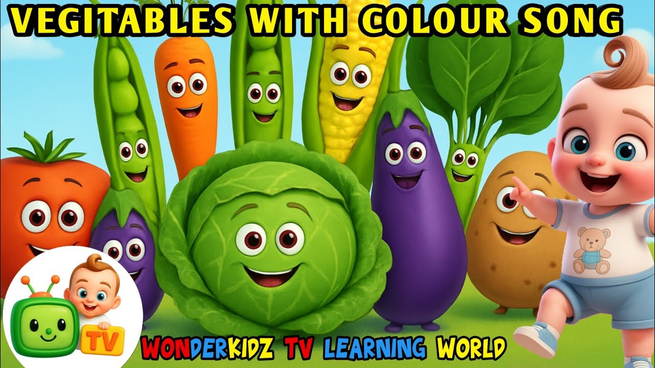 Vegetables Song for Kids 🥕🥦 | Learn Vegetable Names with Fun Music ...