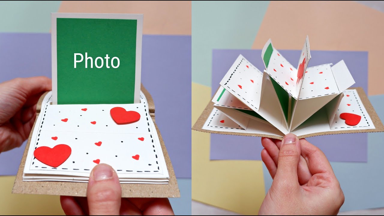 Handmade Photo Album | DIY Multi-Layer Pop Up Card | Simple Paper Craft ...