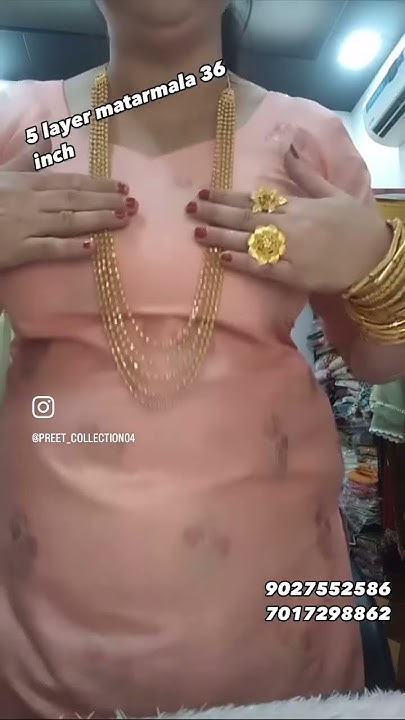 Totally gold dezine main bankar aayi ye 5 layer matarmala in 36 inches..book - YouTube