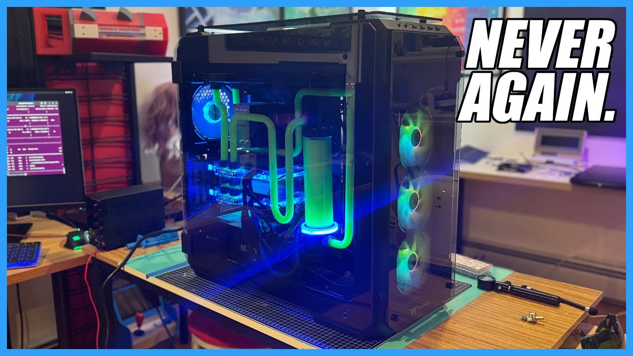 Finishing My Dual 3090TI Custom Loop Water Cooling Build - YouTube