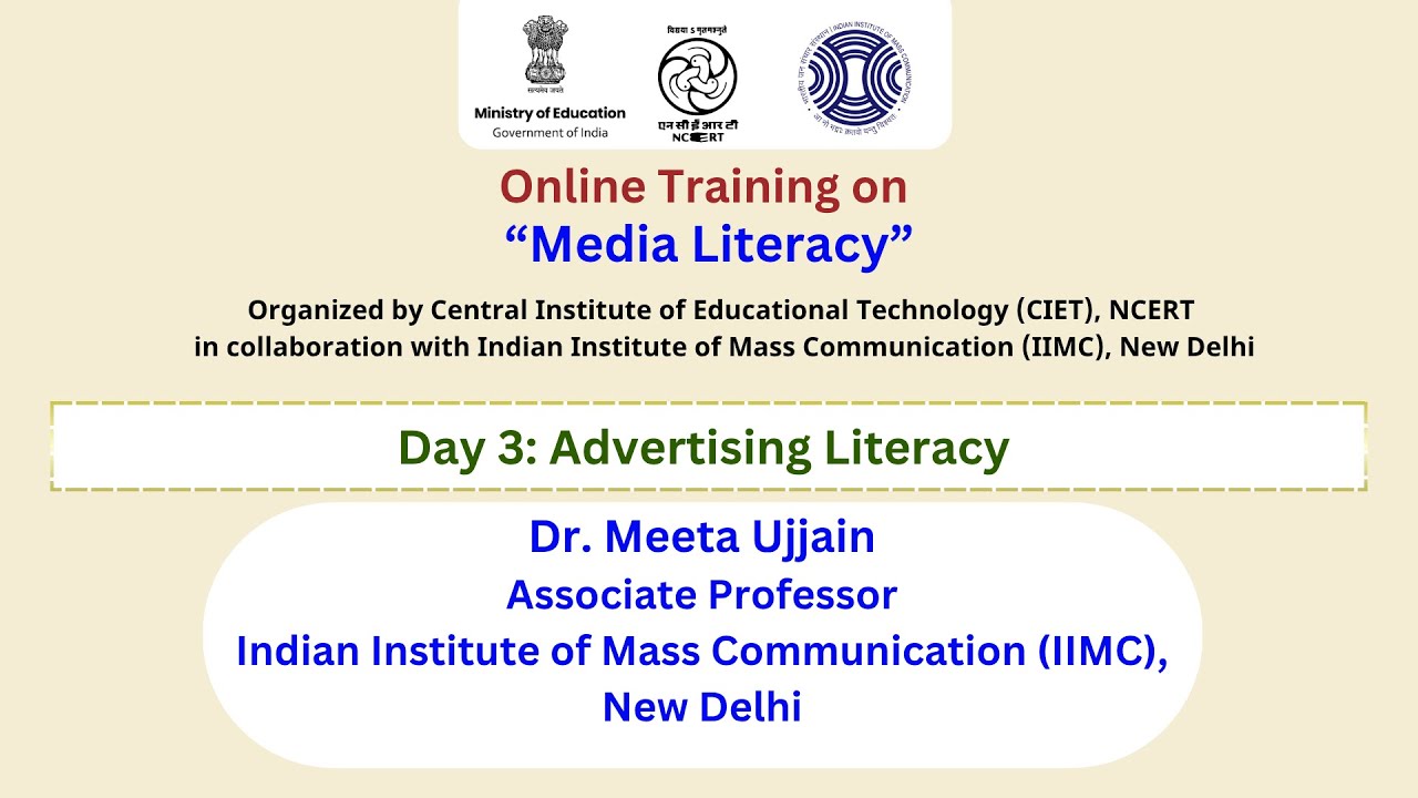 Day 3 : Advertising literacy | Online Training on “Media Literacy ...