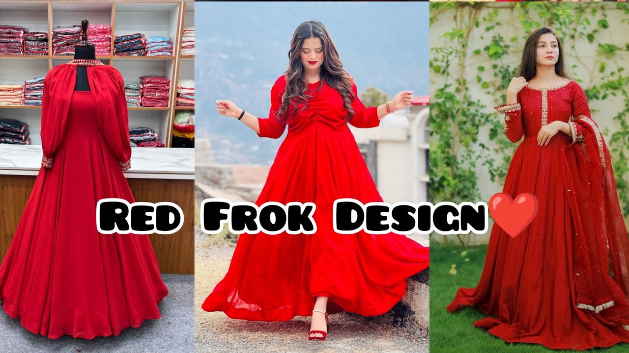 Latest Red Frock Design 2023/ Stylish Red Frock Design 🌟 #redfrock # ...