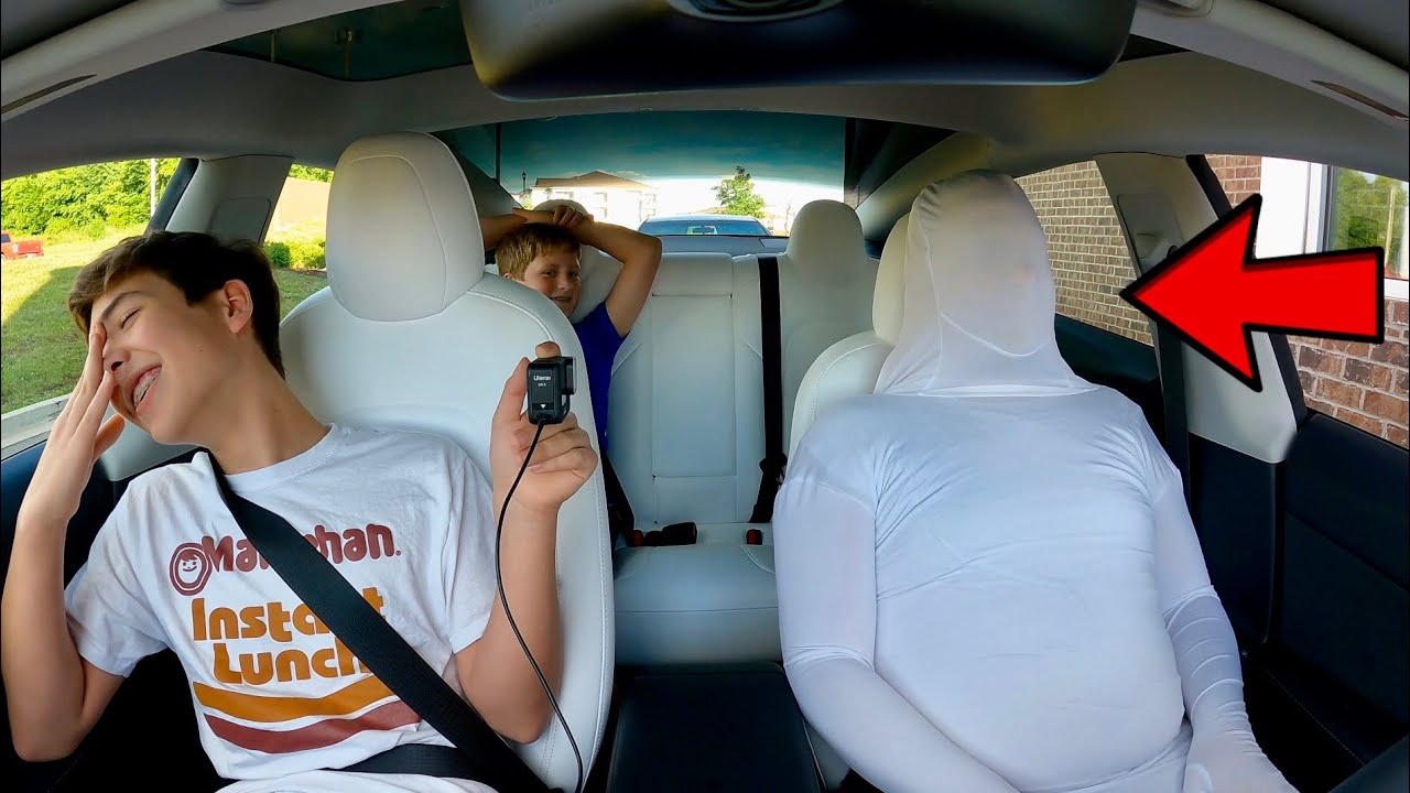 Tesla Drive Thru Invisible Driver Prank | Do I Look Like A Chair? - YouTube