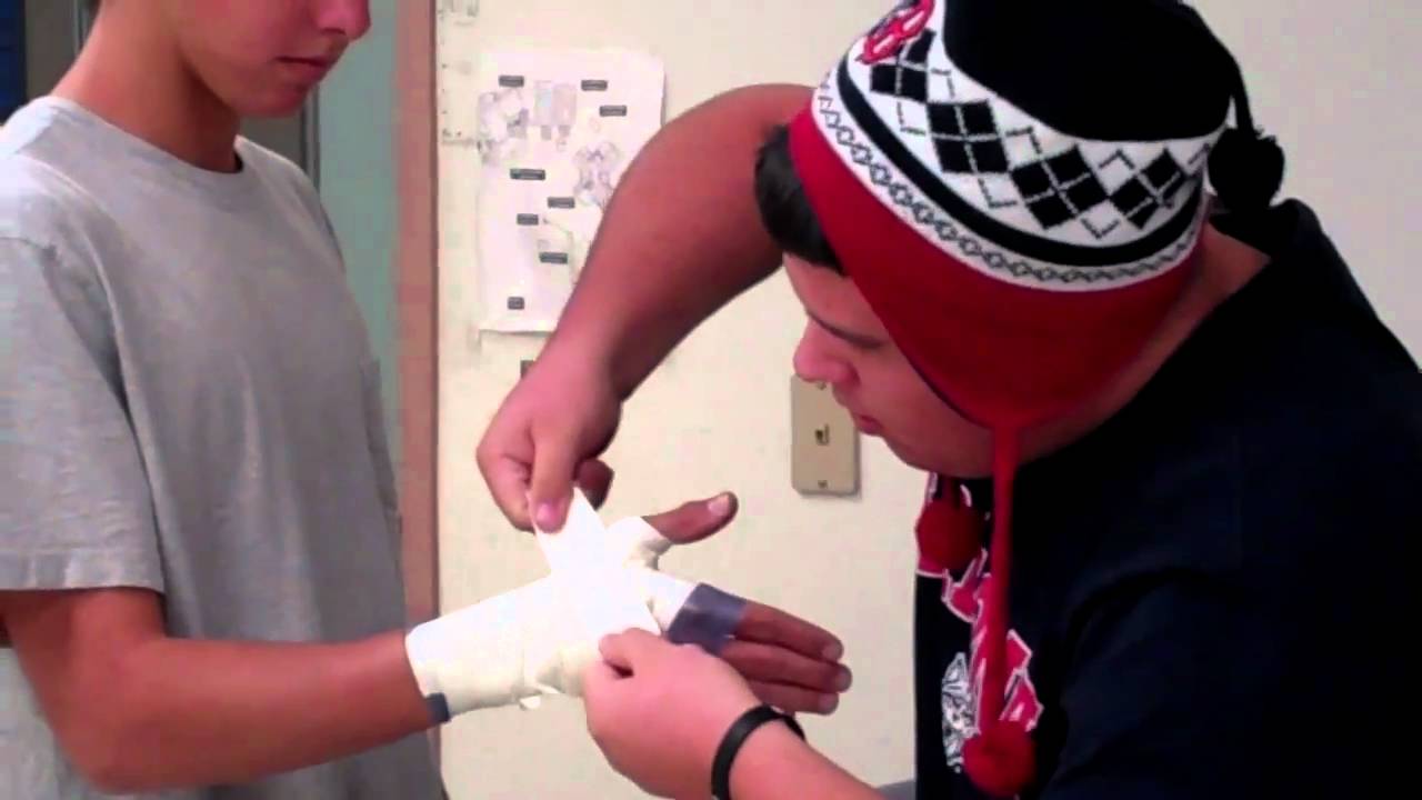 Athletic Training Group 1 Taping a Thumb Spica.mp4 - YouTube