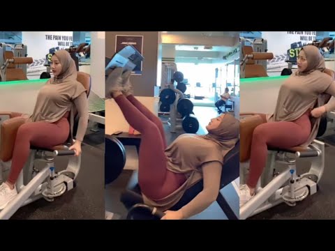 Hijab Style Try On Legging Gym Olah Raga Wanita Doble XL