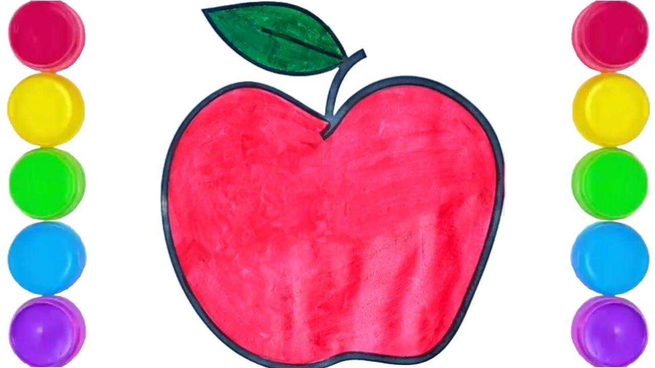 How to Draw an Apple || Step by step Drawing of Apple for Beginners ...