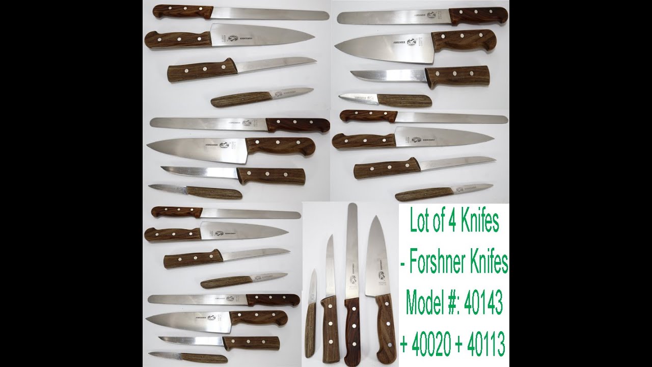Lot of 4 Forschner Knife's set - Model #: 40020 + 40143 + 40113 ...
