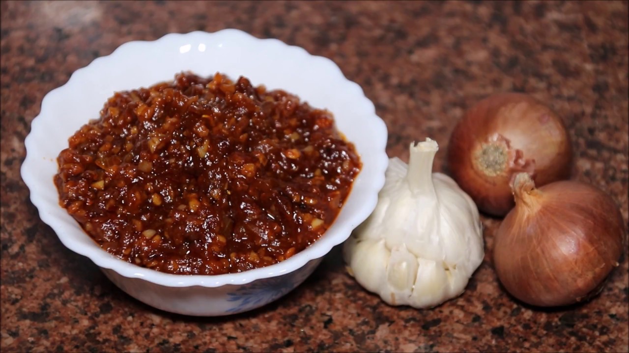 Instant Pizza Sauce Recipe | Pyaz, Lahsun or Tomato Sauce ki Chutney ...