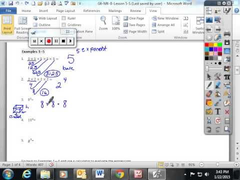 Lesson 5 Exponents - YouTube