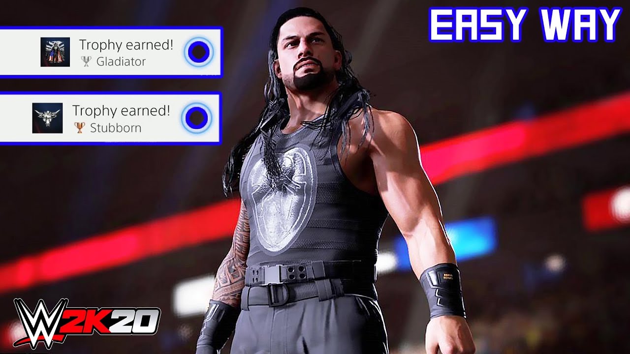 WWE 2K20 - Gladiator/Stubborn (Trophy/Achievement) | Easy Way - YouTube