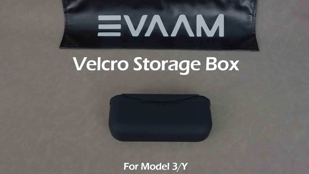 Tesla Velcro Storage Box for Model 3Y Accessories - YouTube