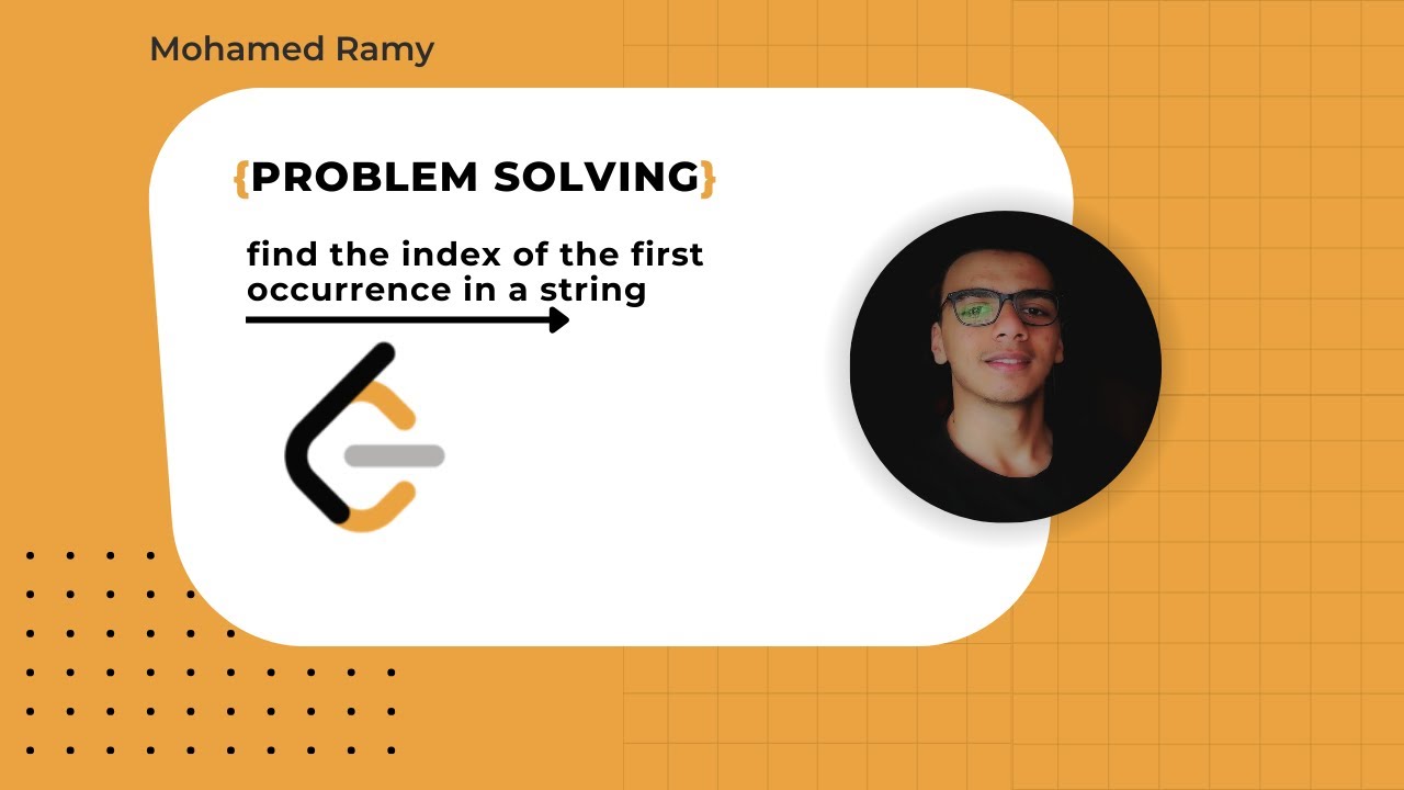 problem solving - find the index of the first occurrence in a string - c++ (leetcode) - YouTube