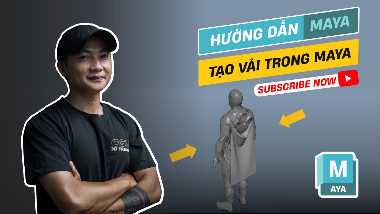 Hướng dẫn tự học Maya | Bài 13 - Tạo vải | CG3D #cg3d #maya - YouTube