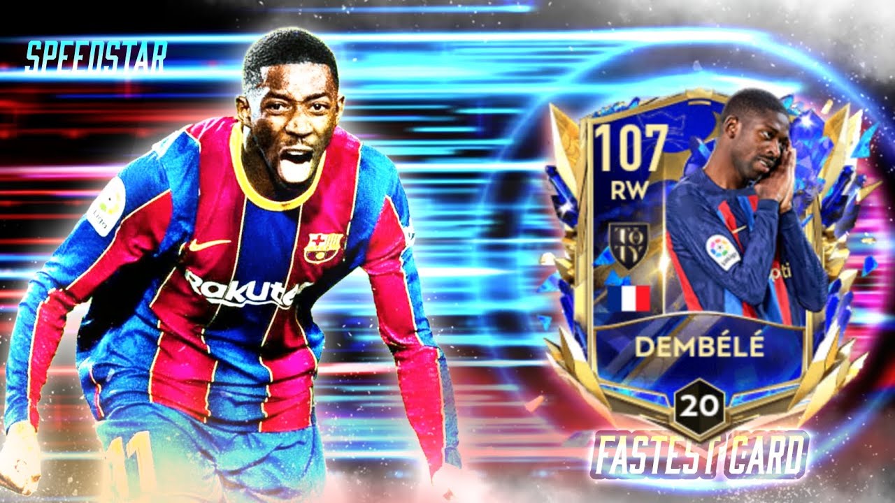 THE MOST OVERPOWERED CARD IN FIFA MOBILE 22 !! OUSMANE DEMBELE 106 RW ...