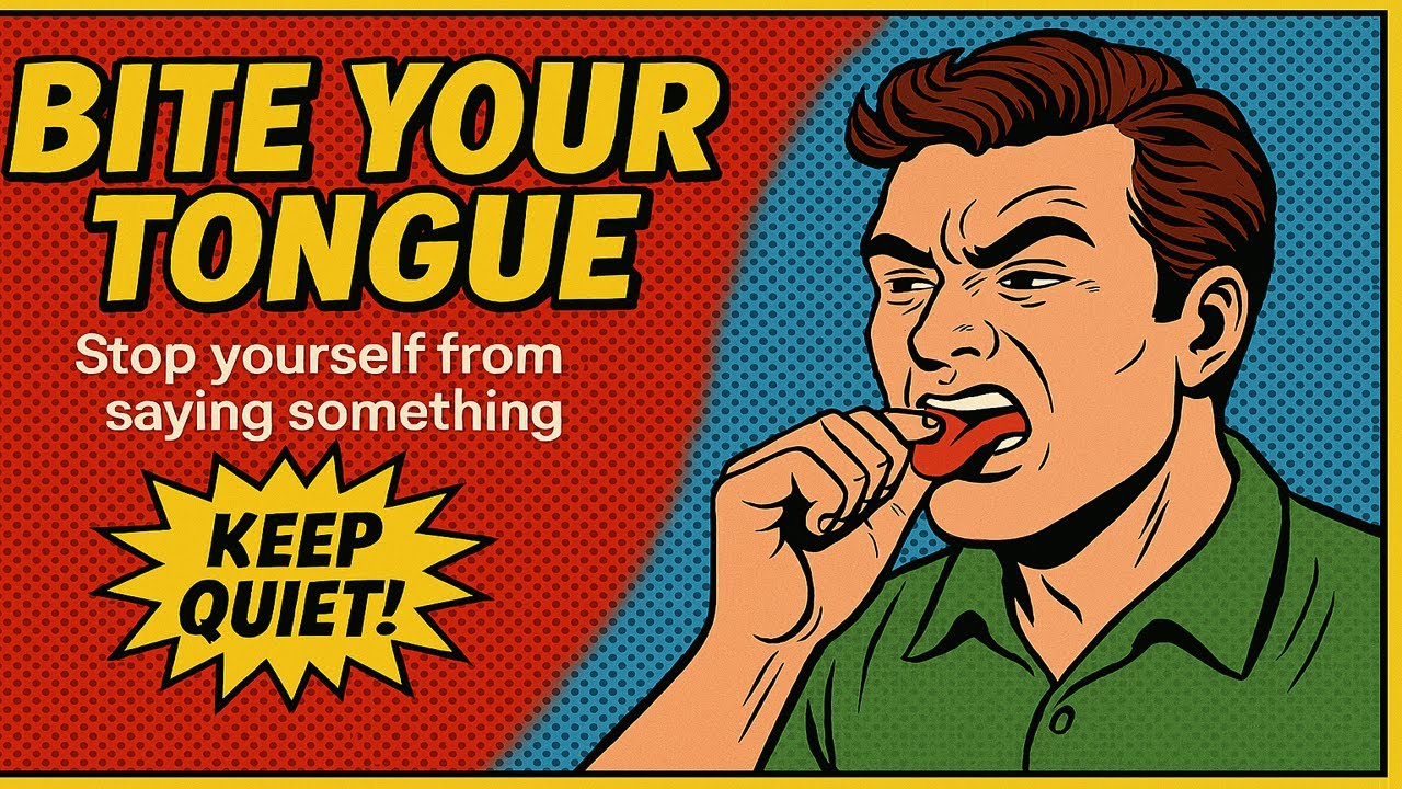 'Bite Your Tongue' Explained | English Idiom Lesson - YouTube
