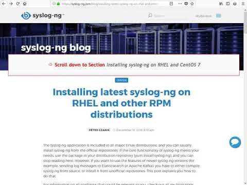 Installing syslog-ng on CentOS 7 - YouTube